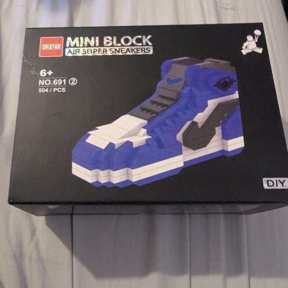 Nike | Toys | Nike Mini Block Air Super Sneakers Blue And White | Poshmark